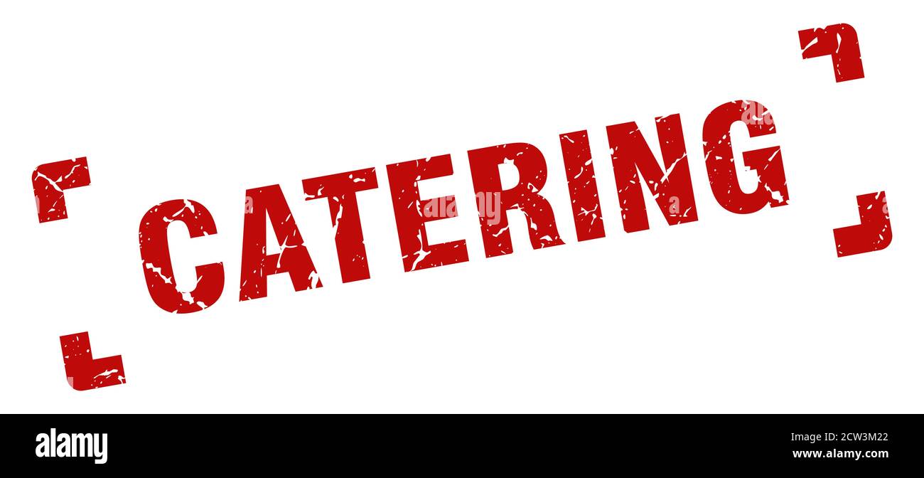 catering stamp. square grunge sign on white background Stock Vector ...