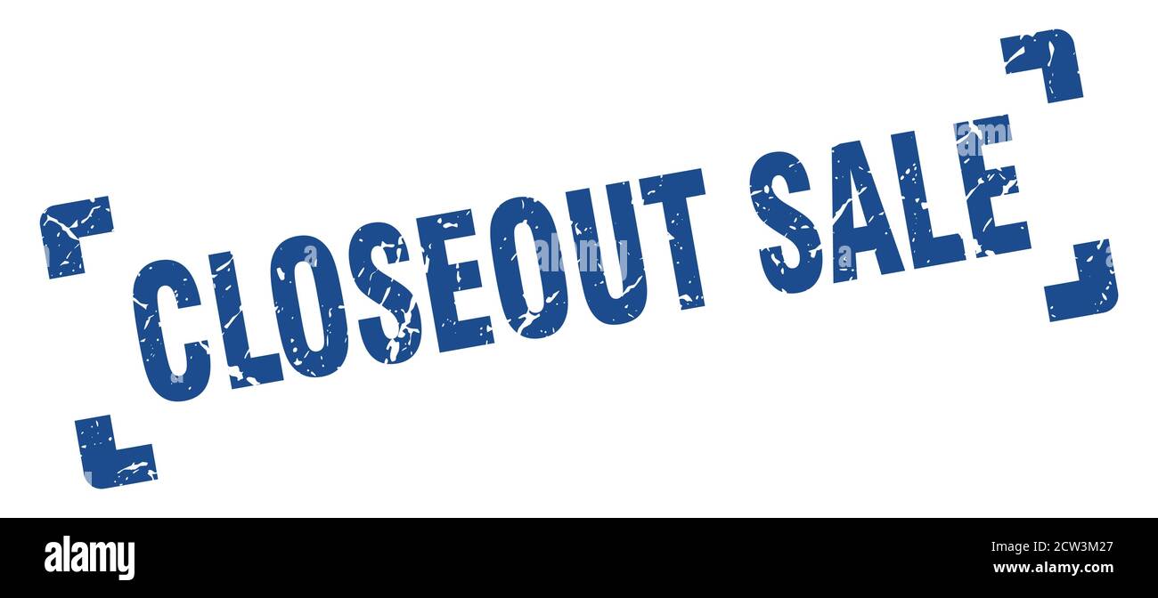closeout sale stamp. square grunge sign on white background Stock ...