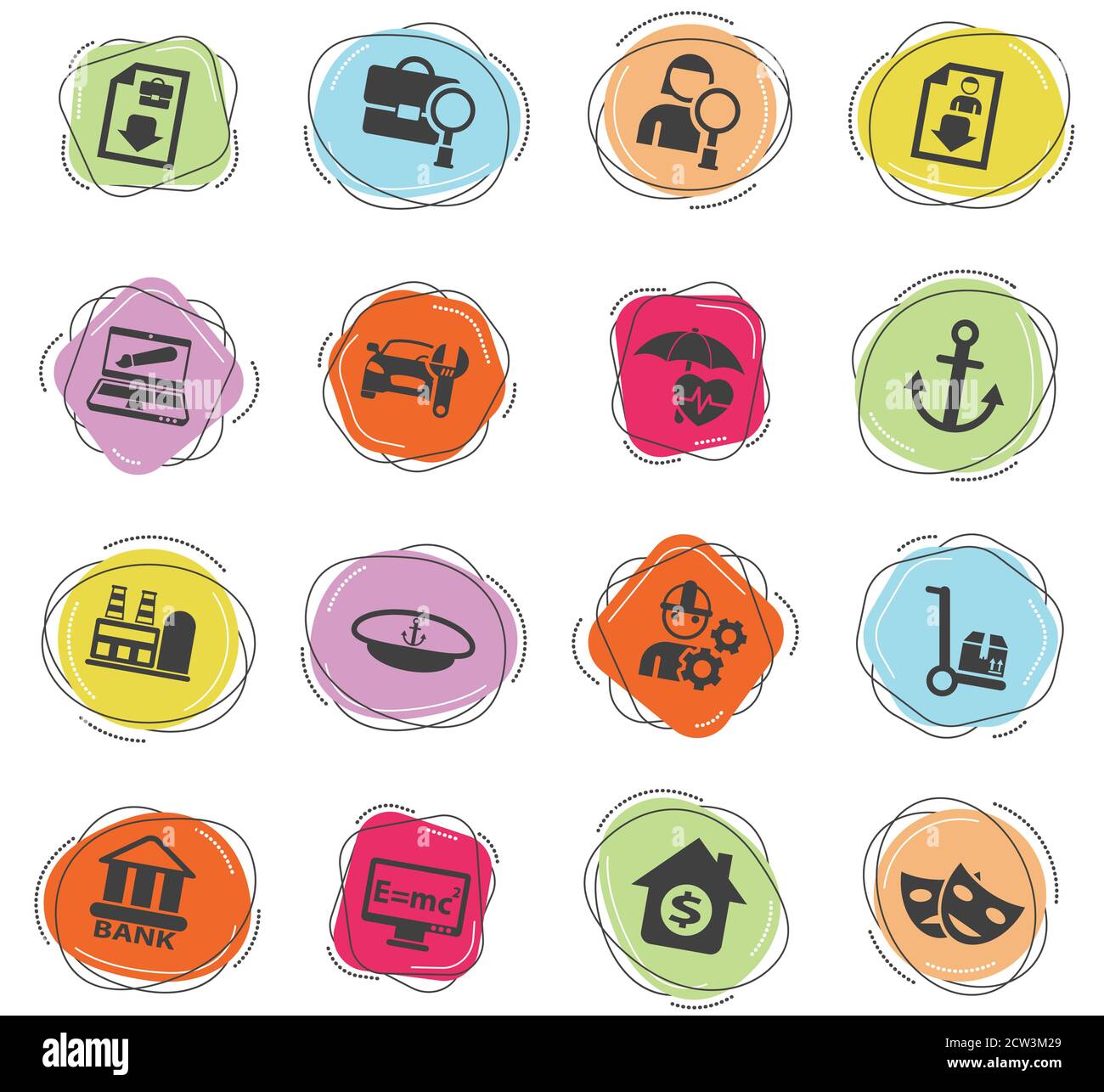 job search icon set Stock Vector Image & Art - Alamy
