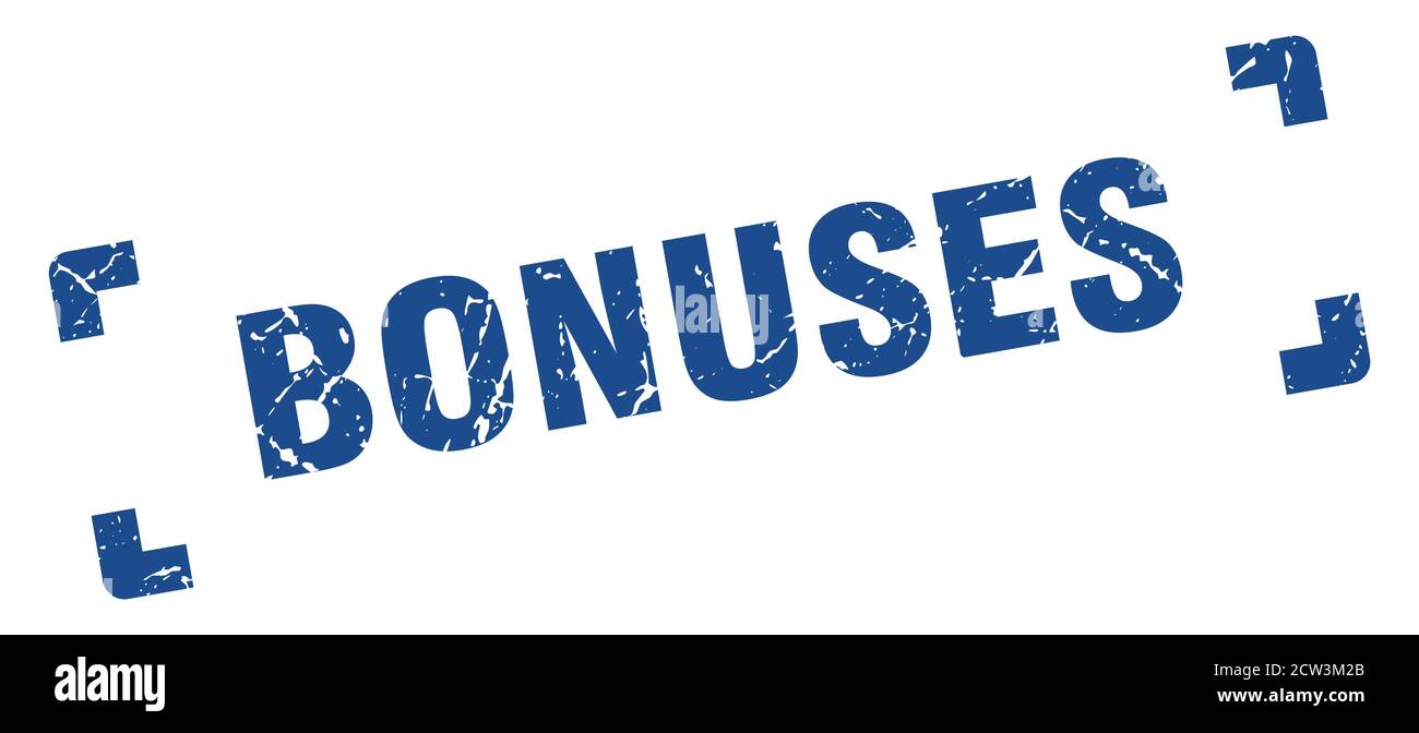 bonuses stamp. square grunge sign on white background Stock Vector ...