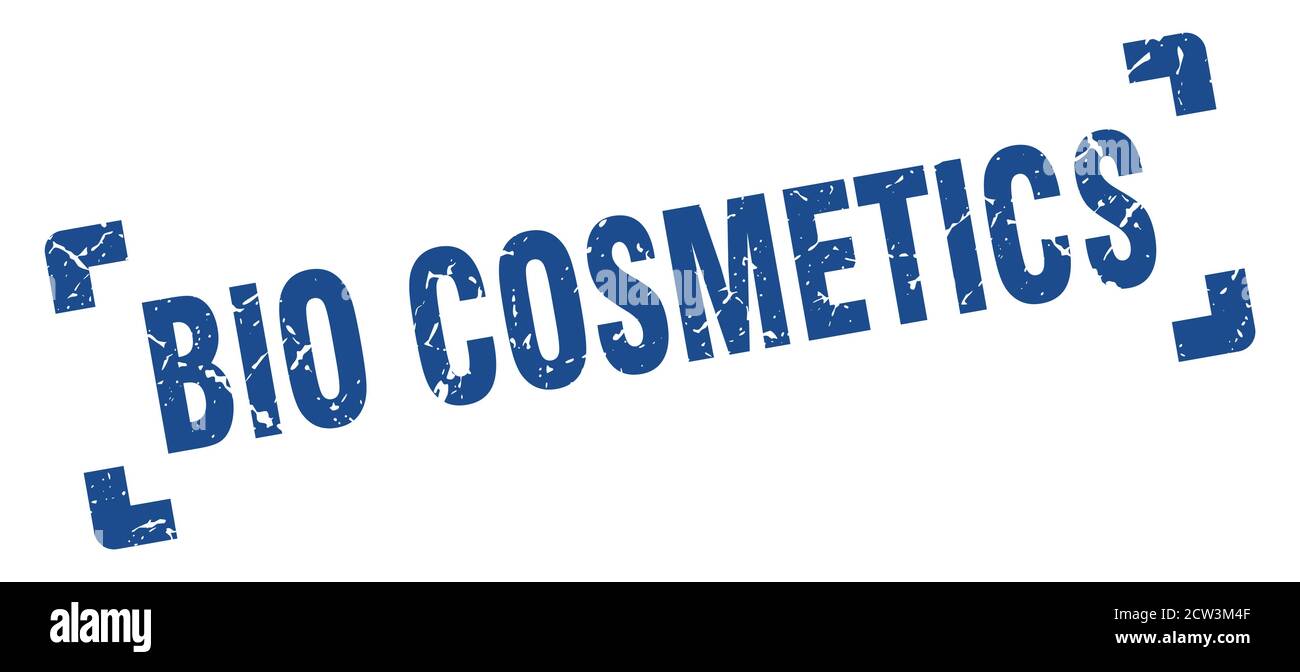 bio cosmetics stamp. square grunge sign on white background Stock ...
