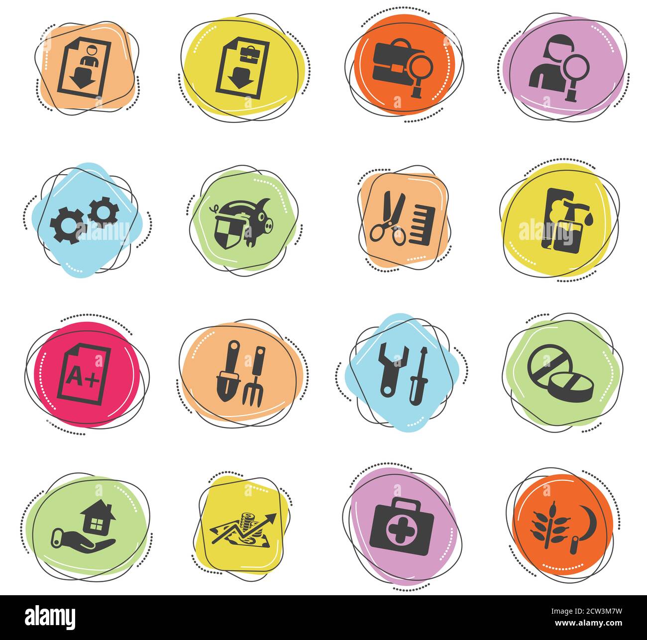 job search icon set Stock Vector Image & Art - Alamy