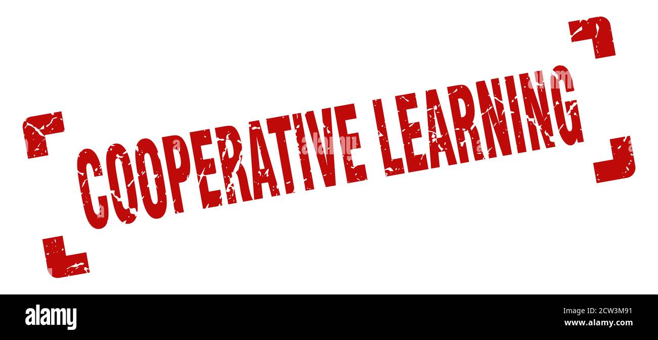 cooperative learning stamp. square grunge sign on white background ...