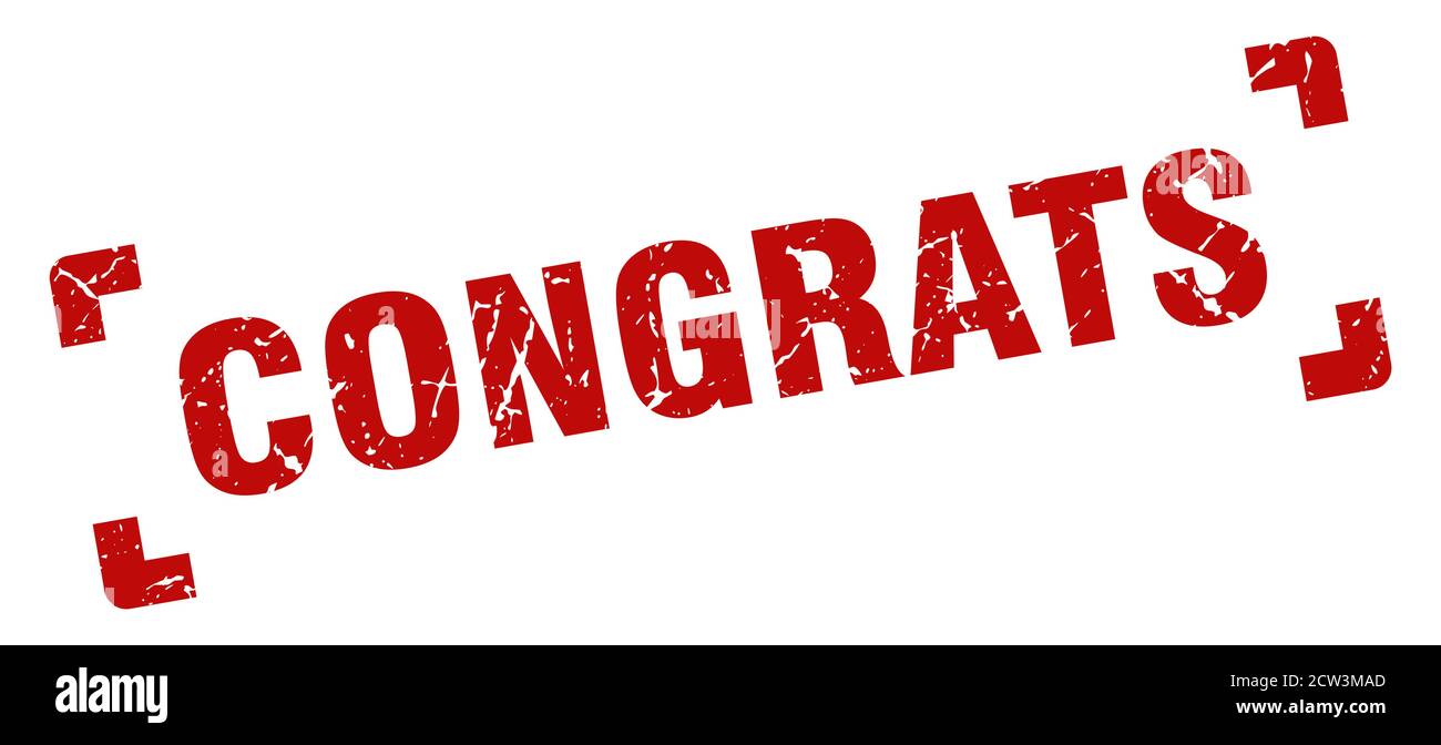 congrats stamp. square grunge sign on white background Stock Vector ...