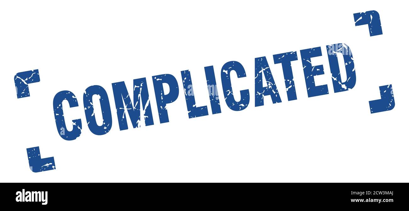 complicated stamp. square grunge sign on white background Stock Vector ...