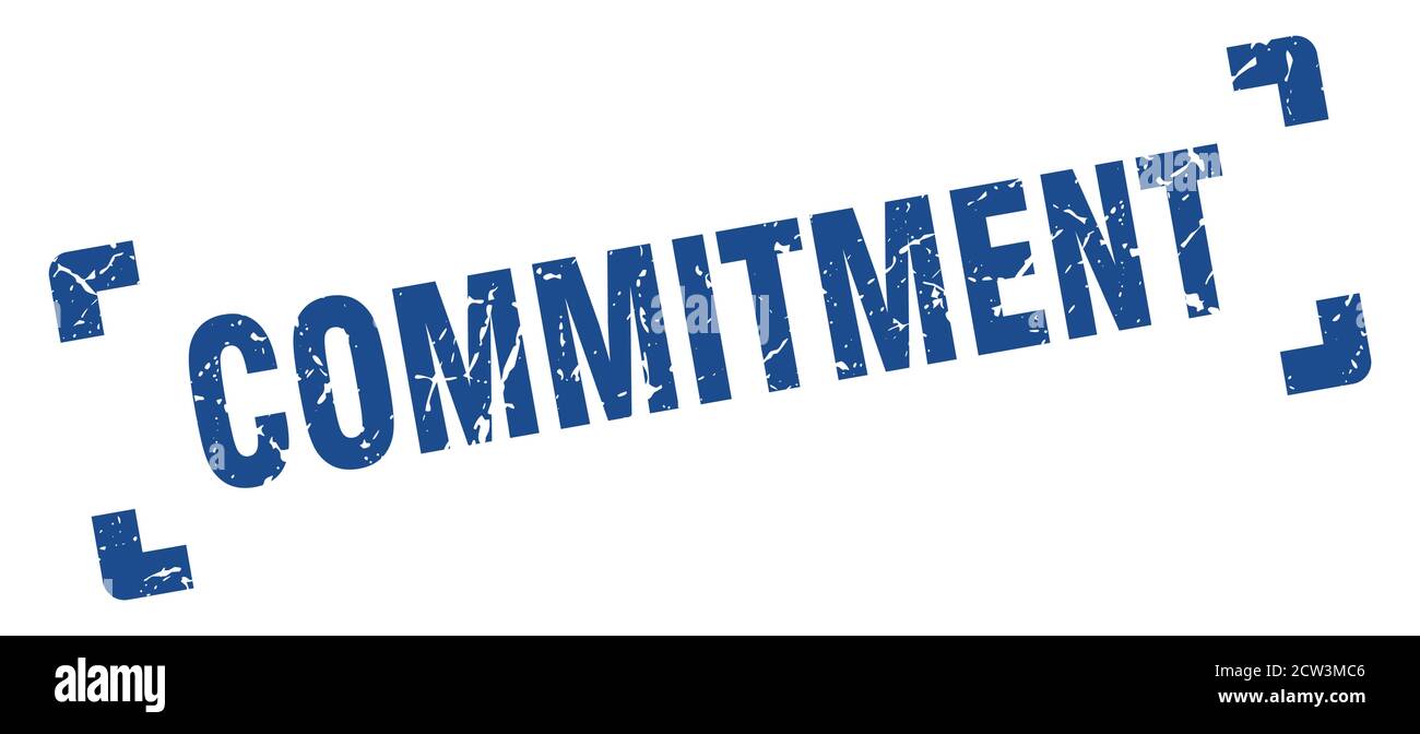 commitment stamp. square grunge sign on white background Stock Vector ...