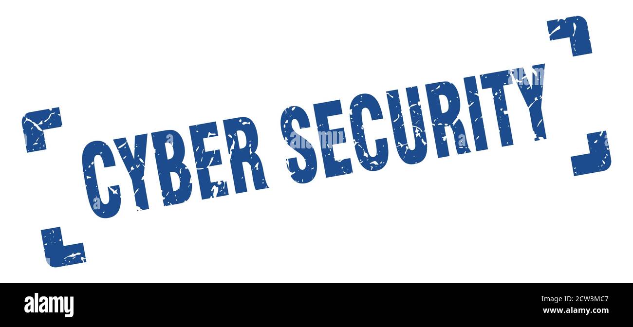 cyber security stamp. square grunge sign on white background Stock ...