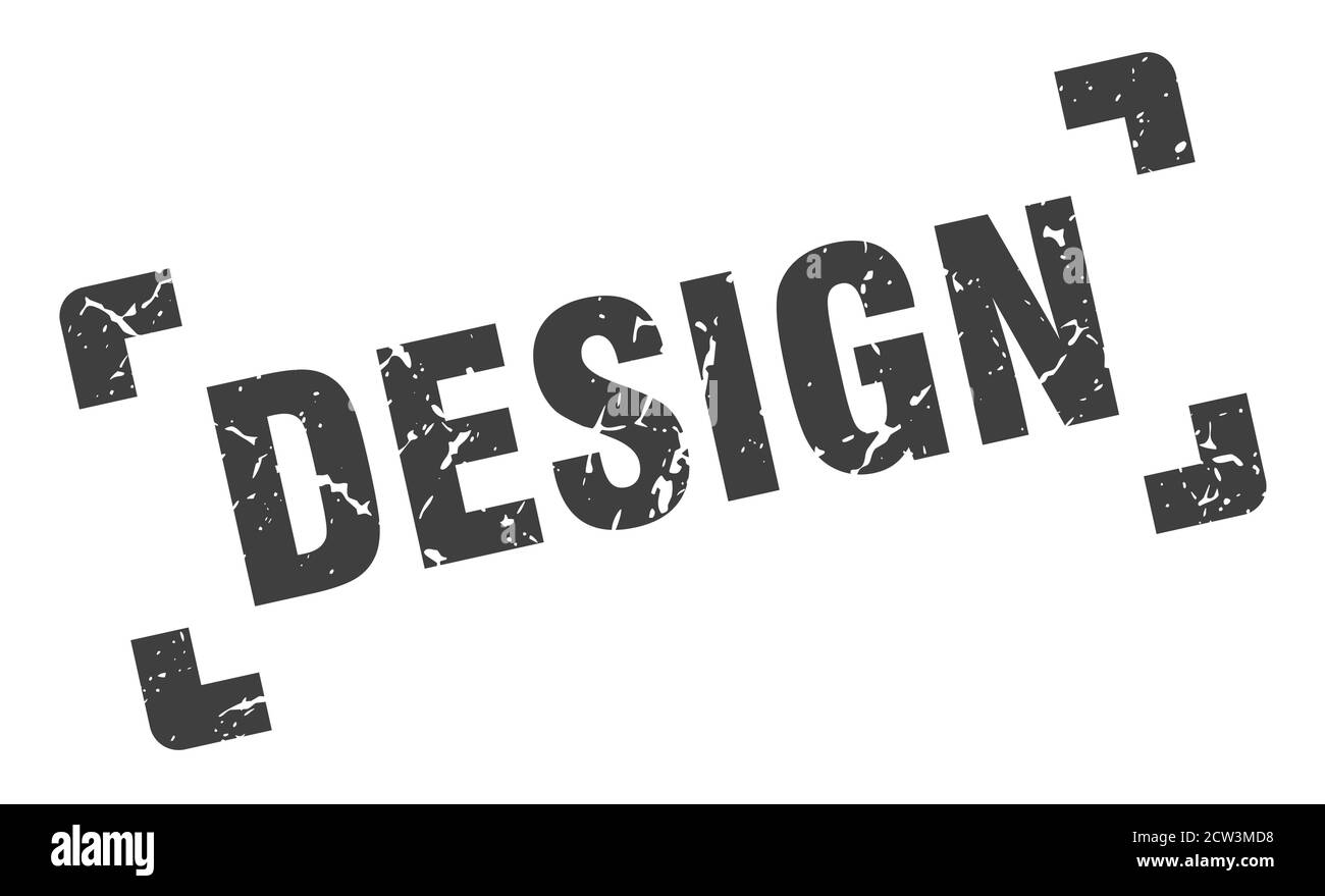 design stamp. square grunge sign on white background Stock Vector Image & Art - Alamy