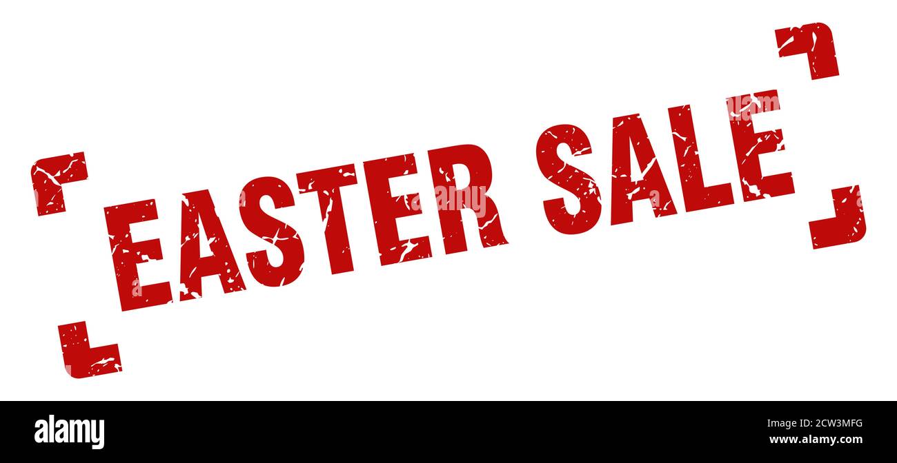 easter sale stamp. square grunge sign on white background Stock Vector ...