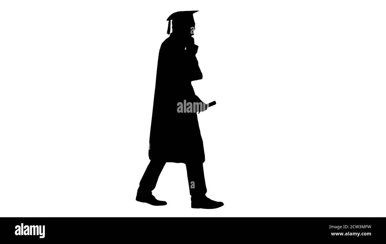 Graduate Walking Silhouette