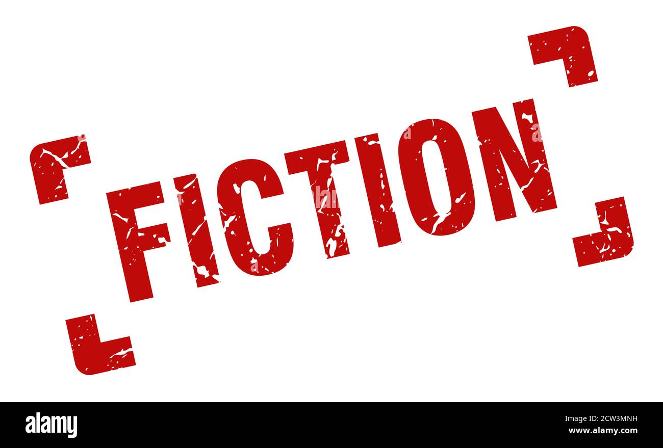 fiction stamp. square grunge sign on white background Stock Vector ...