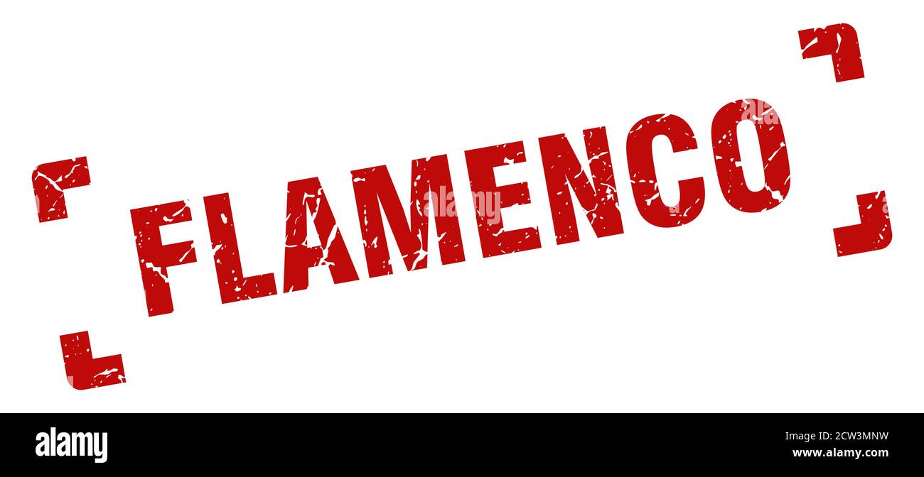 flamenco stamp. square grunge sign on white background Stock Vector Image & Art - Alamy