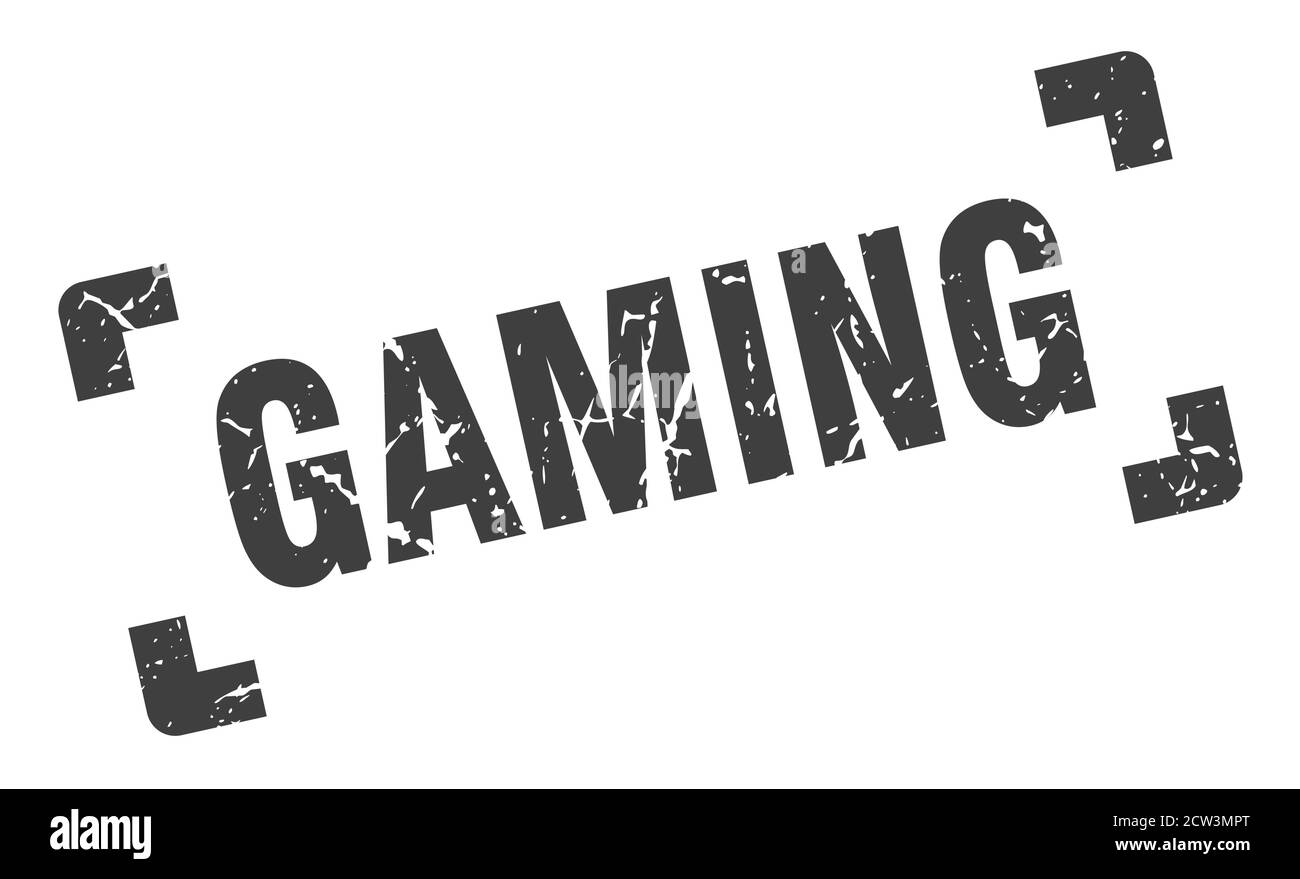 gaming stamp. square grunge sign on white background Stock Vector Image ...