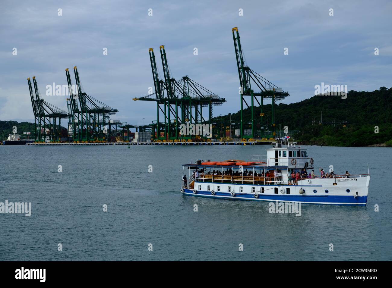 Panama Canal - Canal de Panama - Panama Canal Transit Boat Tour Stock ...