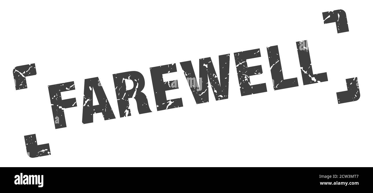 farewell stamp. square grunge sign on white background Stock Vector ...