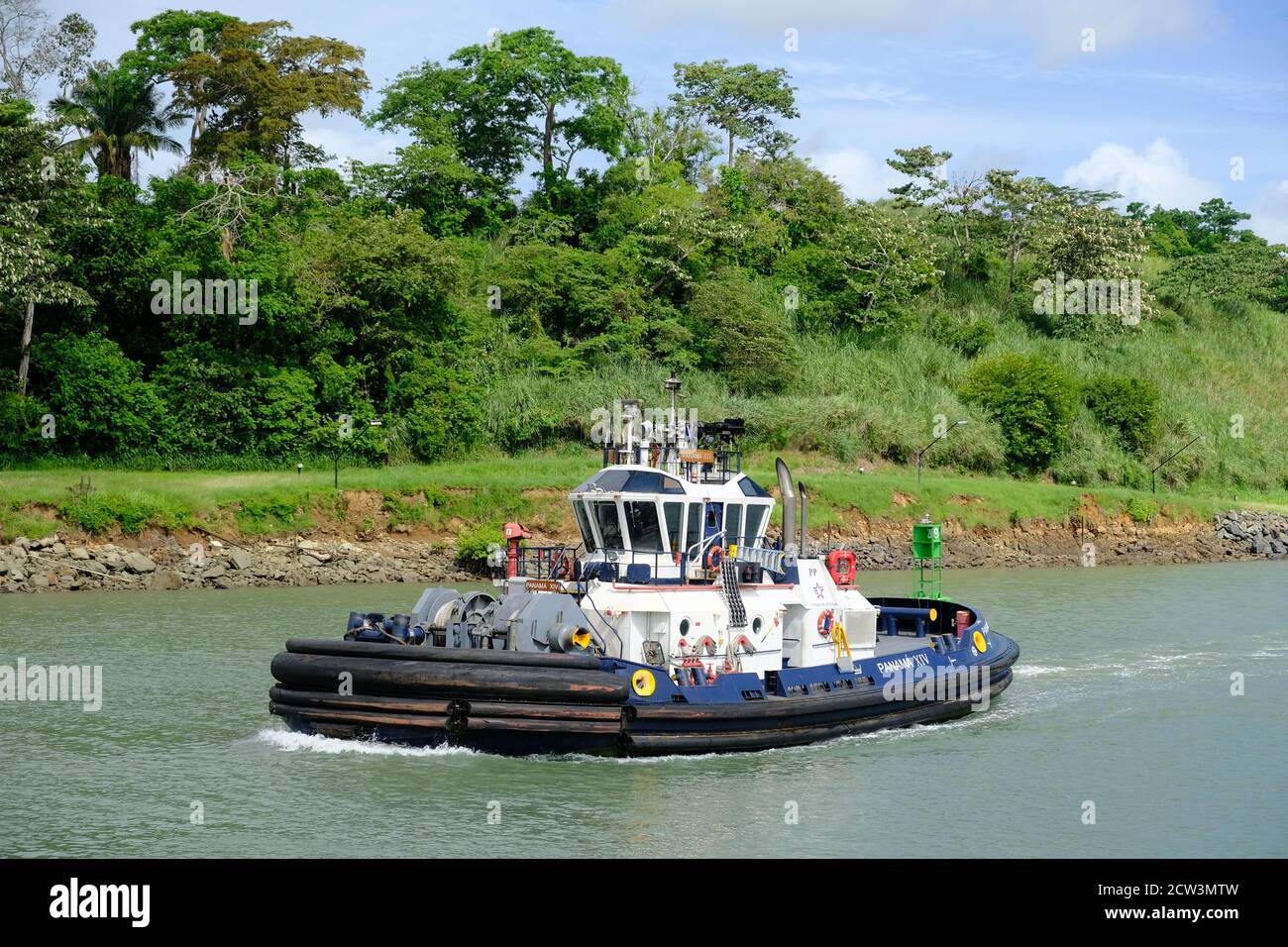 Panama canal tugboat hi-res stock photography and images - Alamy