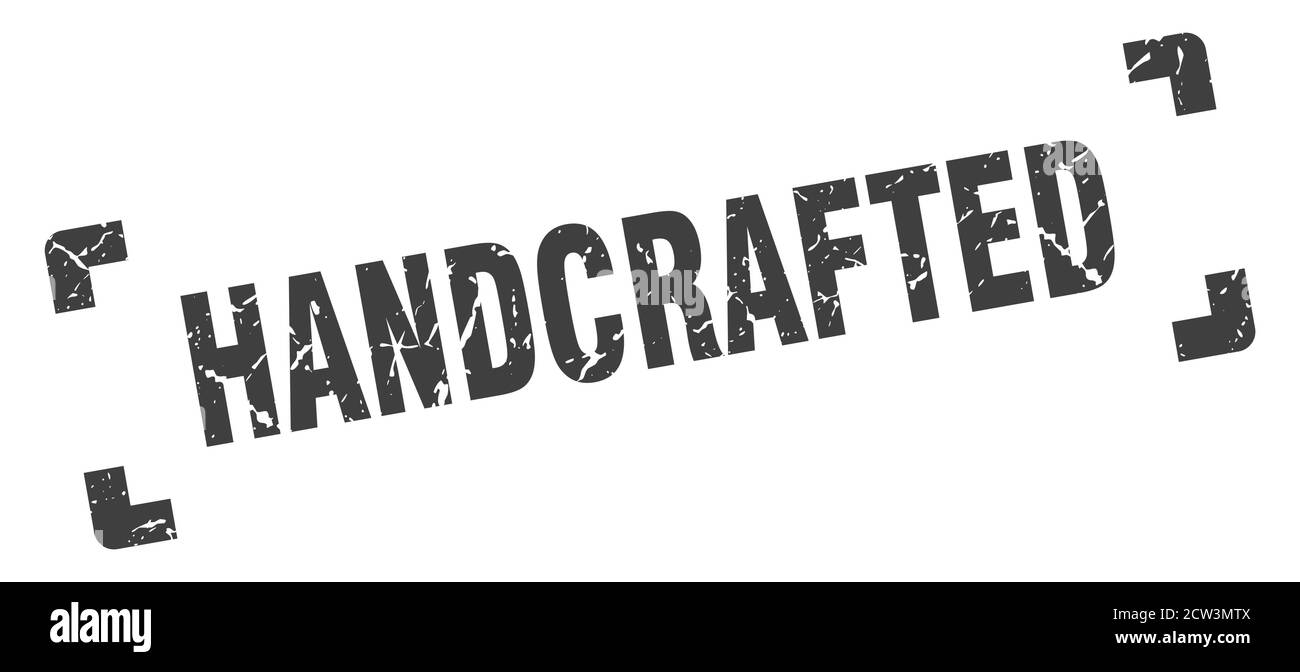 hand crafted stamp. square grunge sign on white background Stock Vector Image & Art - Alamy