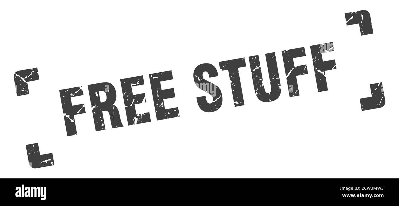 free stuff stamp. square grunge sign on white background Stock Vector ...