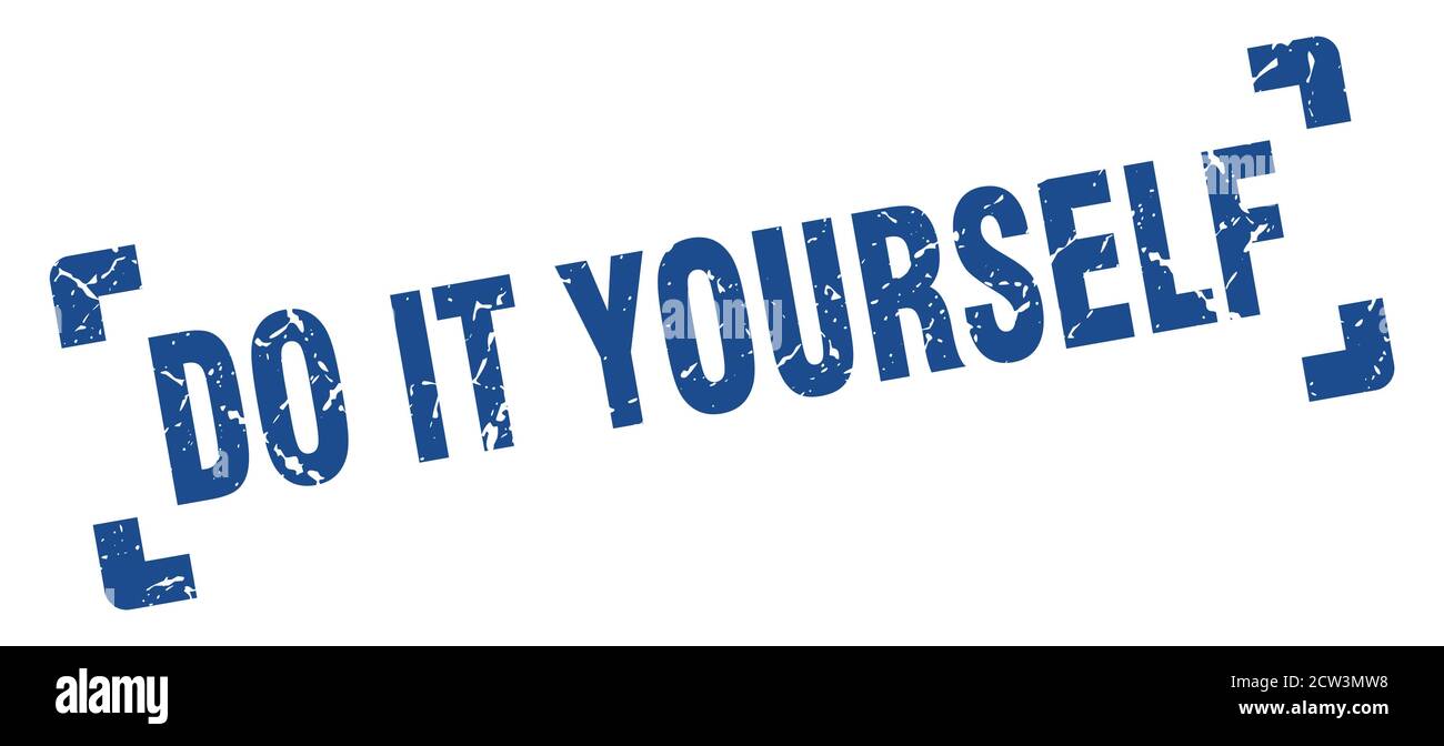 do it yourself stamp. square grunge sign on white background Stock ...