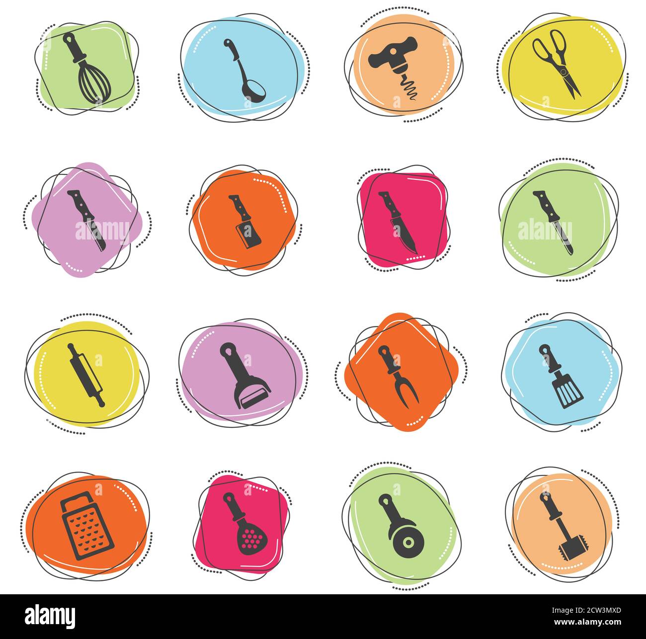 kitchen tools icons Stock Vector Image & Art - Alamy