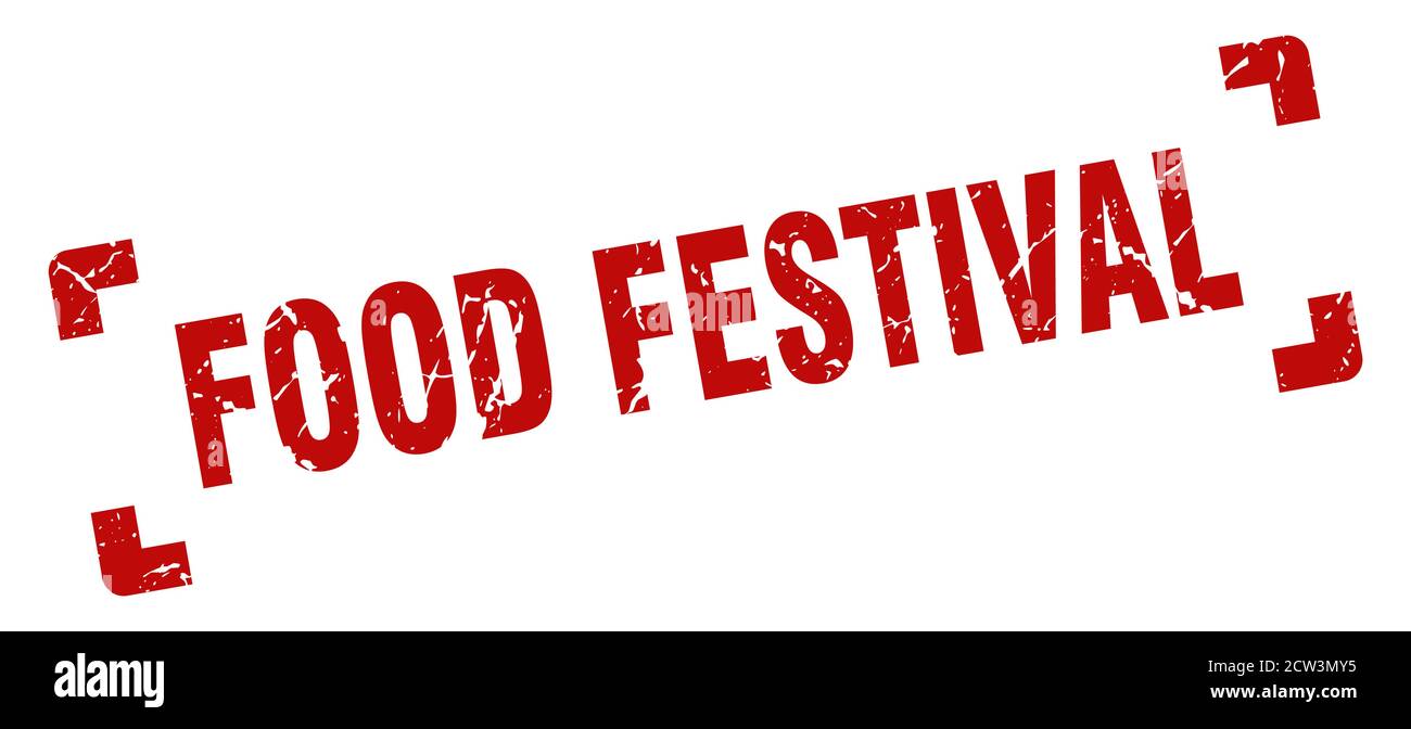 food festival stamp. square grunge sign on white background Stock ...