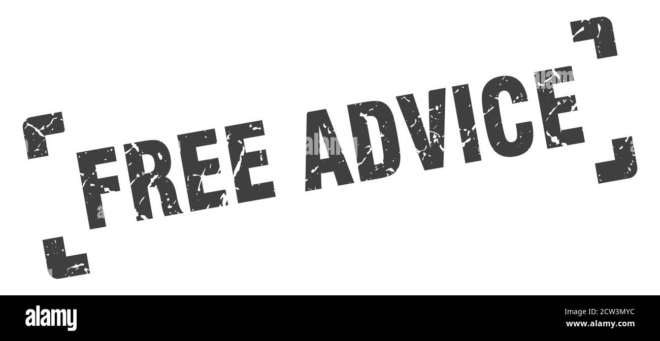 free advice stamp. square grunge sign on white background Stock Vector ...