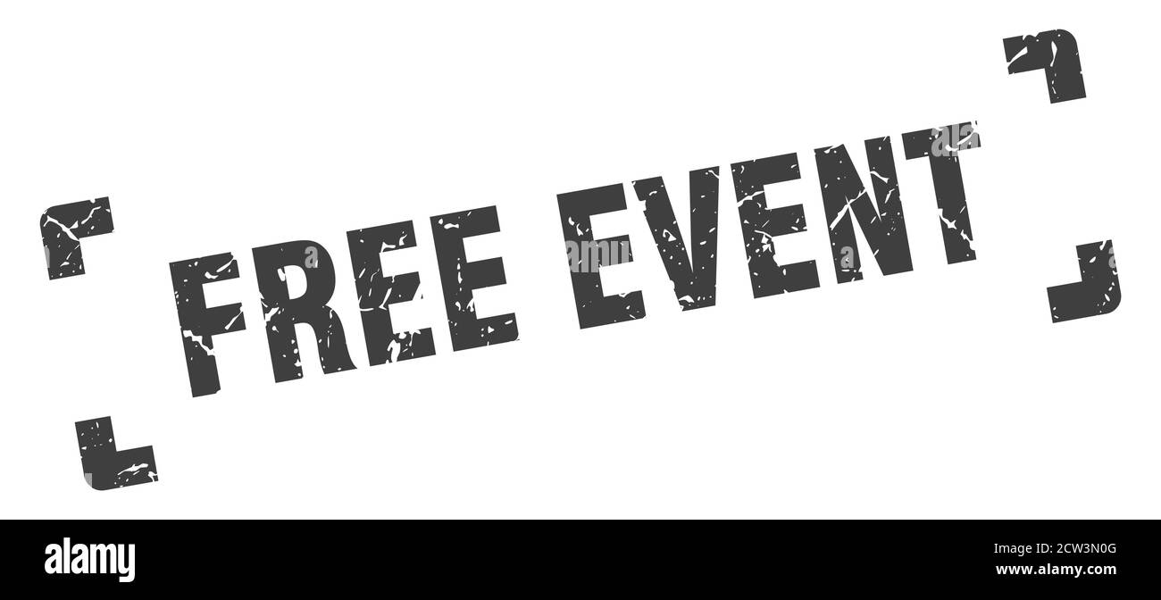 free event stamp. square grunge sign on white background Stock Vector ...