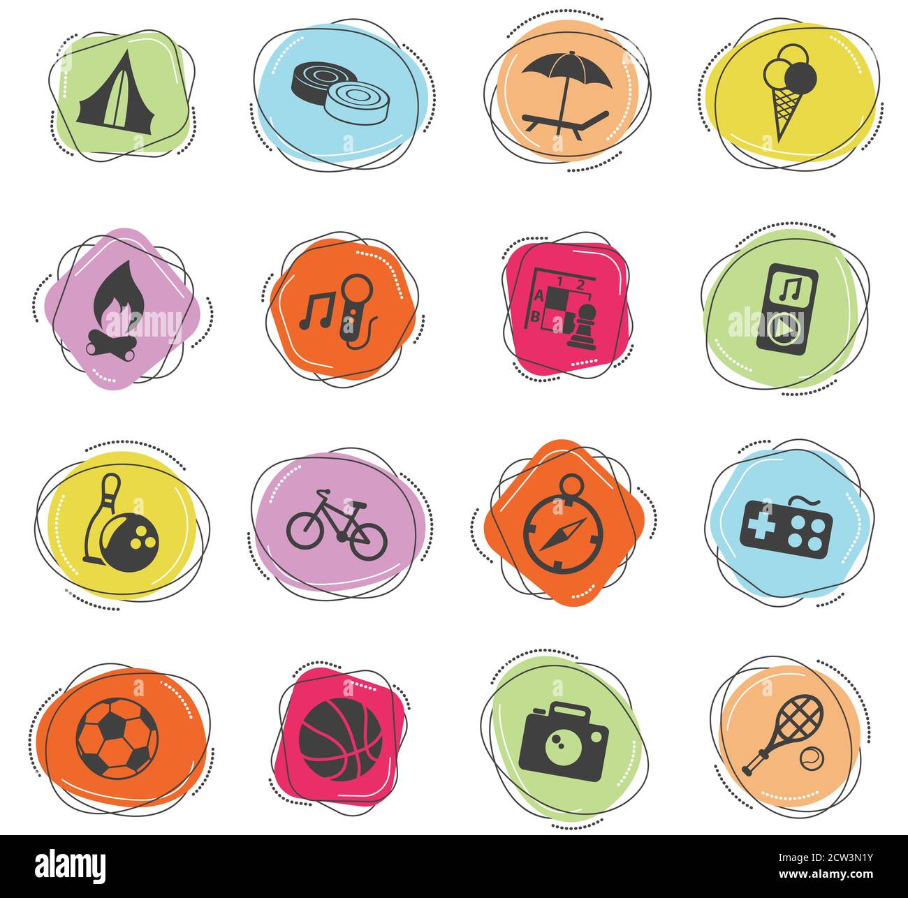 leisure icon set Stock Vector Image & Art - Alamy