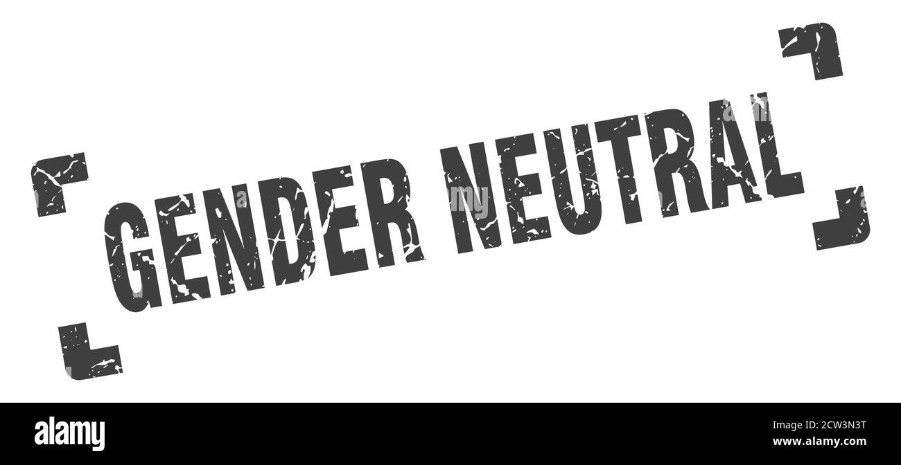 gender neutral stamp. square grunge sign on white background Stock ...
