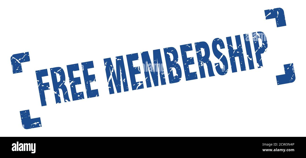 free membership stamp. square grunge sign on white background Stock ...