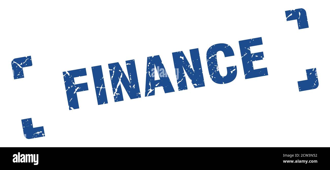 finance stamp. square grunge sign on white background Stock Vector ...