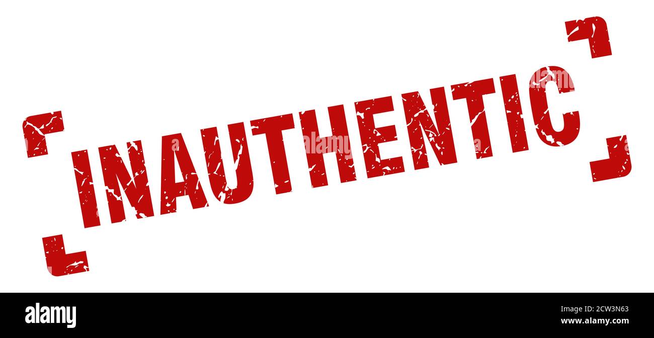 inauthentic stamp. square grunge sign on white background Stock Vector Image & Art - Alamy