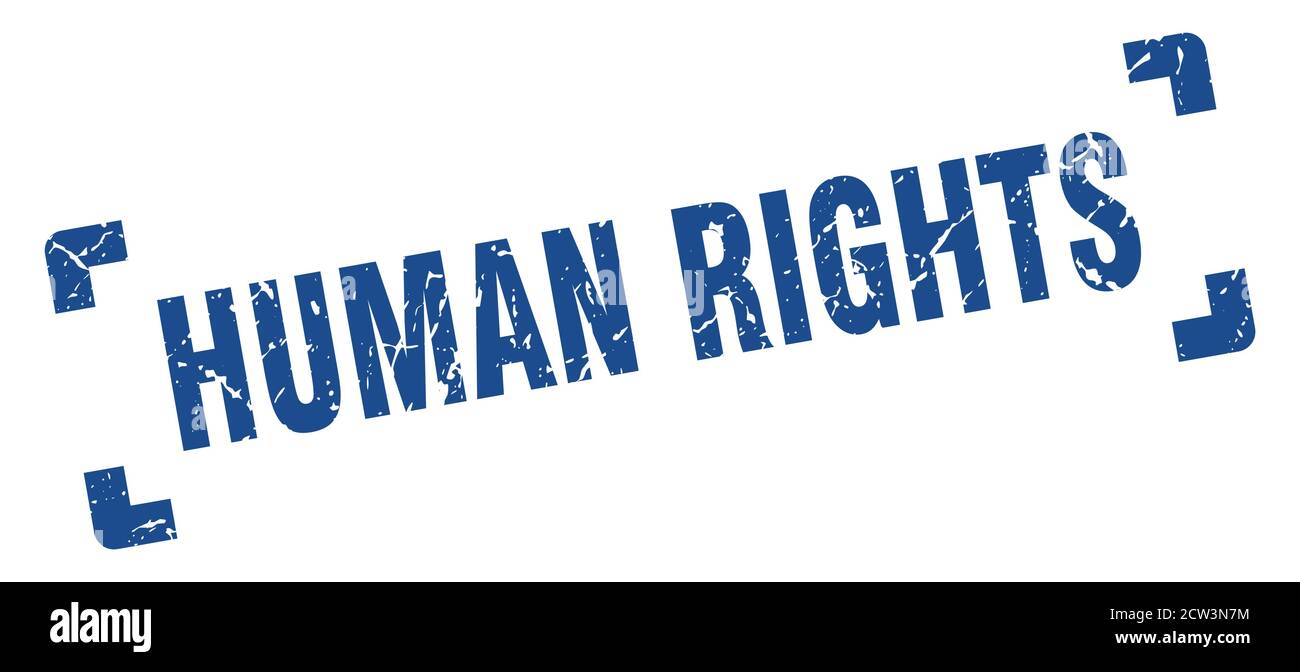 human rights stamp. square grunge sign on white background Stock Vector ...