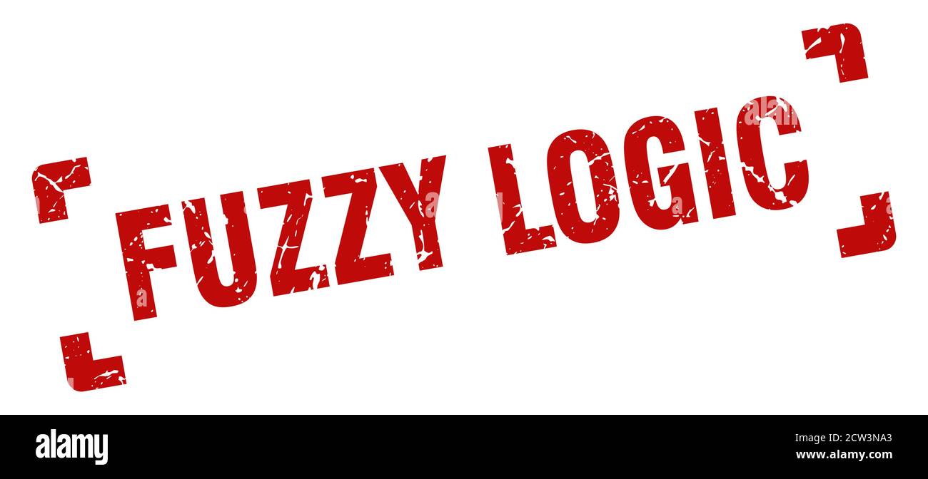 fuzzy logic stamp. square grunge sign on white background Stock Vector ...
