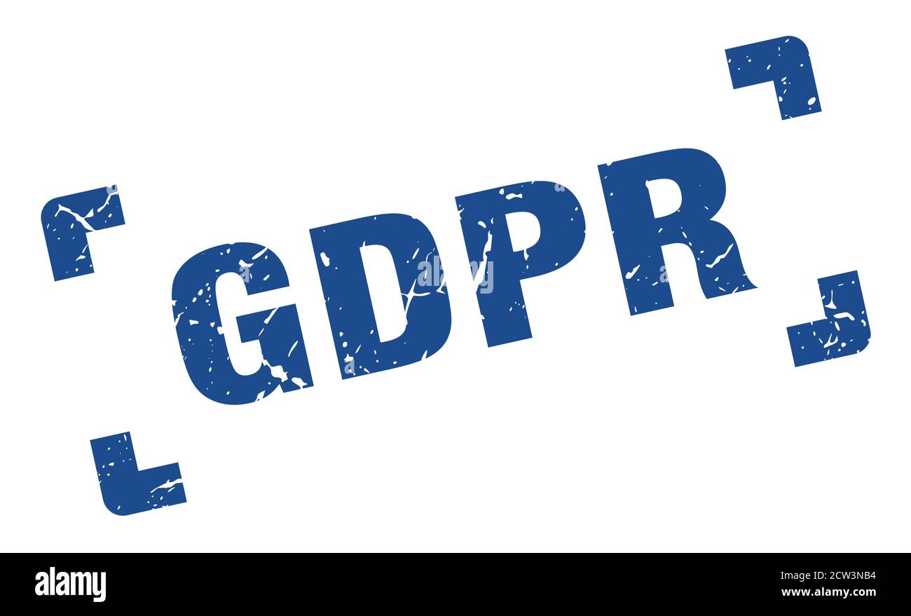 gdpr stamp. square grunge sign on white background Stock Vector Image ...