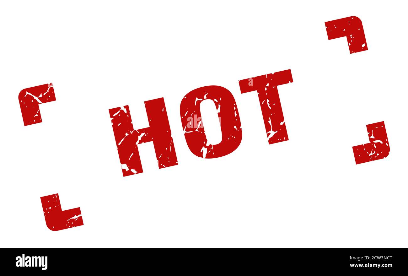 hot stamp. square grunge sign on white background Stock Vector Image ...