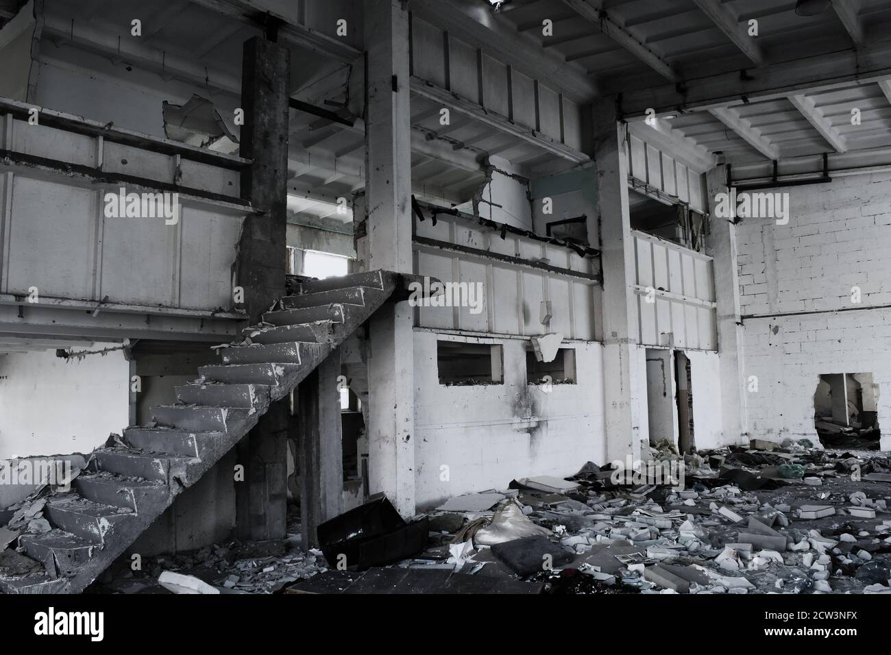 Ruined building interior, abandon space Stock Photo - Alamy