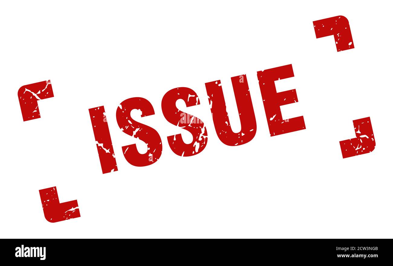 issue stamp. square grunge sign on white background Stock Vector Image ...