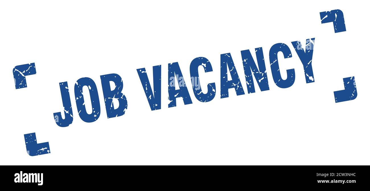 job vacancy stamp. square grunge sign on white background Stock Vector ...