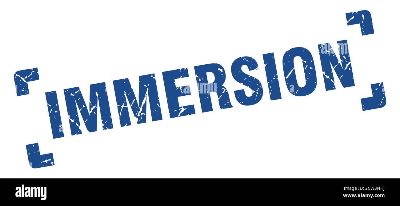 immersion stamp. square grunge sign on white background Stock Vector Image & Art - Alamy