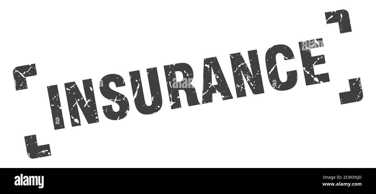 insurance stamp. square grunge sign on white background Stock Vector ...