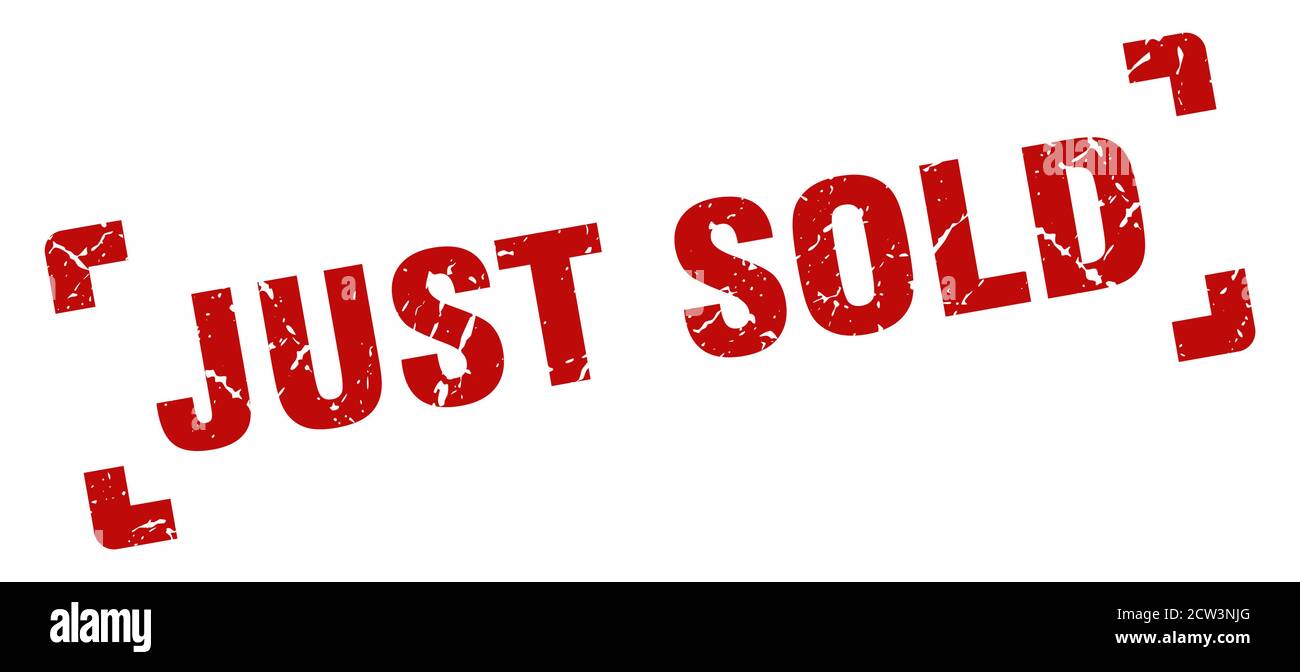 just sold stamp. square grunge sign on white background Stock Vector Image & Art - Alamy