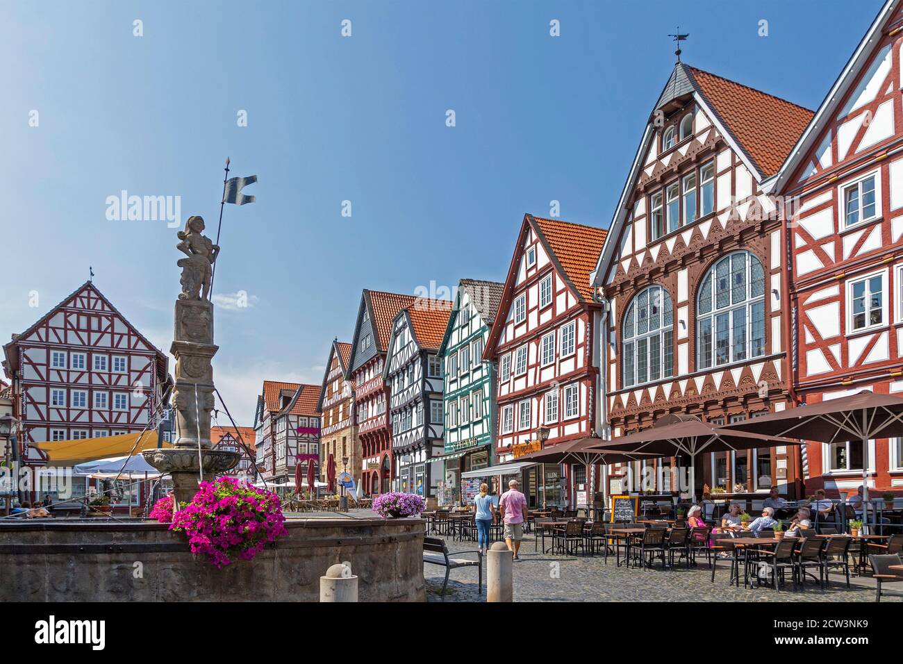 market square and fountain, Fritzlar, Hesse, Germany Stock Photo - Alamy