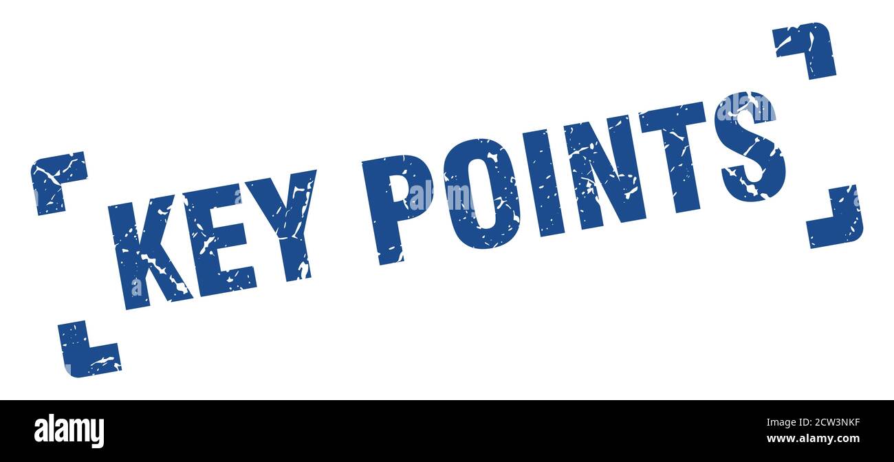 key points stamp. square grunge sign on white background Stock Vector ...