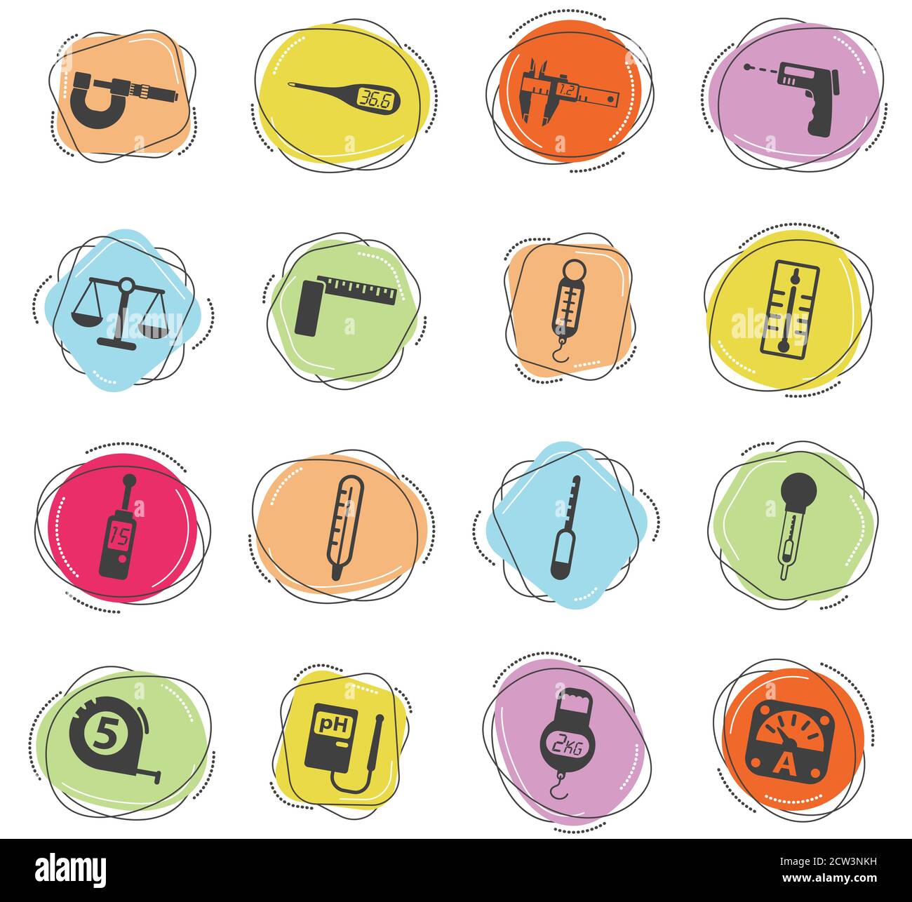 measuring tools icon set Stock Vector Image & Art - Alamy
