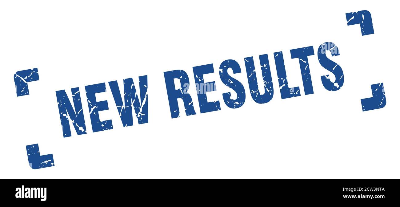 new results stamp. square grunge sign on white background Stock Vector ...