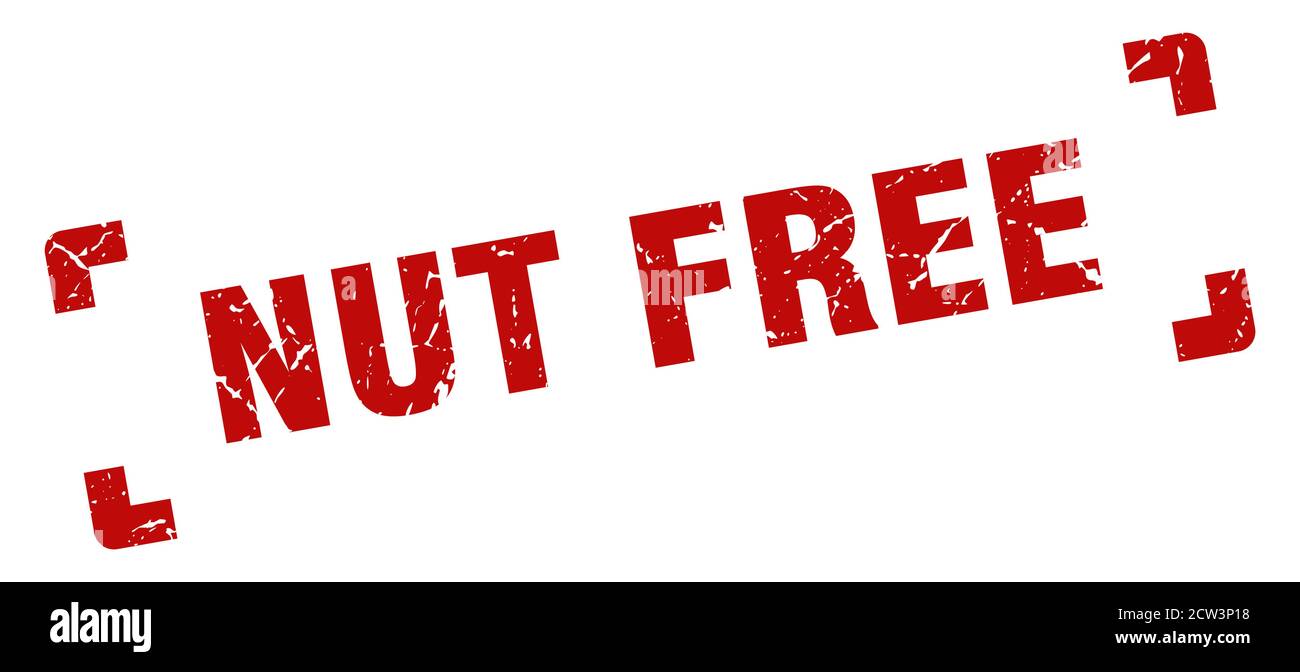 nut free stamp. square grunge sign on white background Stock Vector ...
