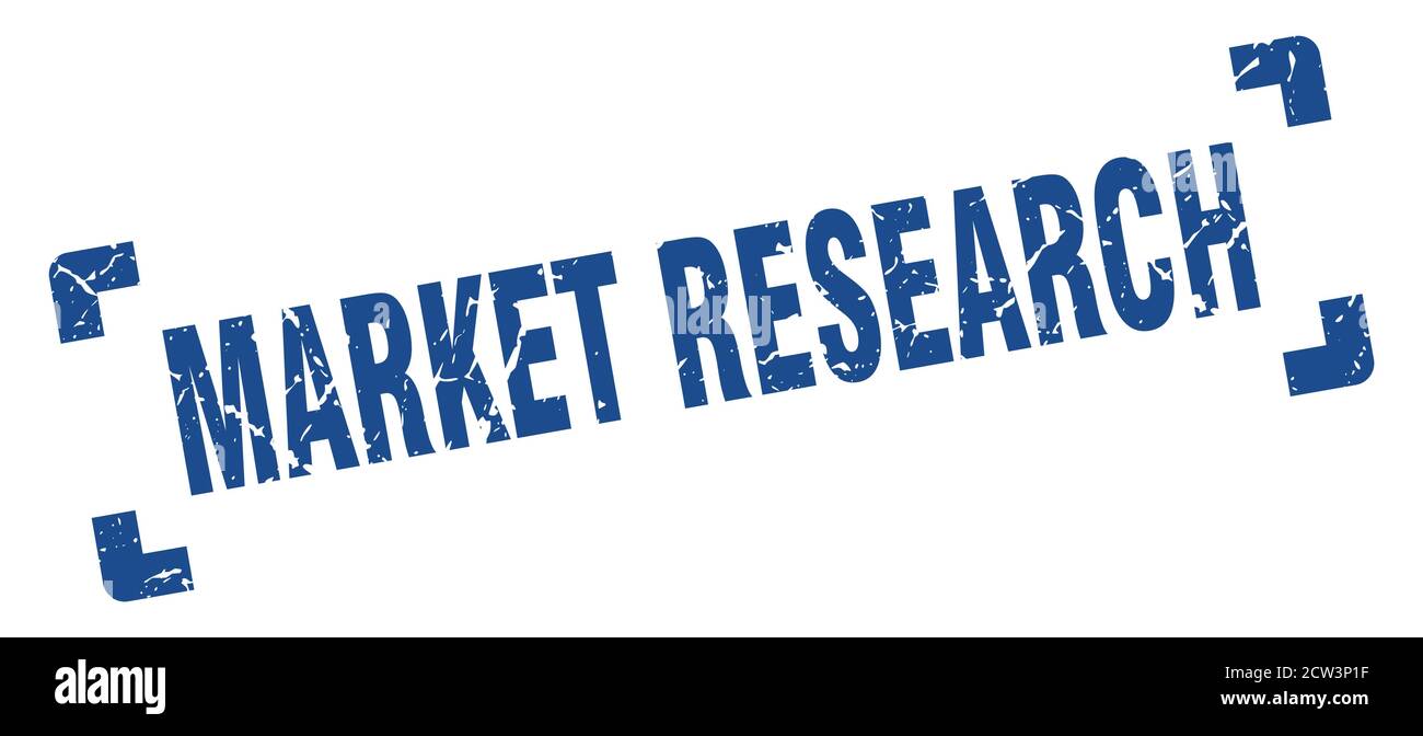 market research stamp. square grunge sign on white background Stock ...