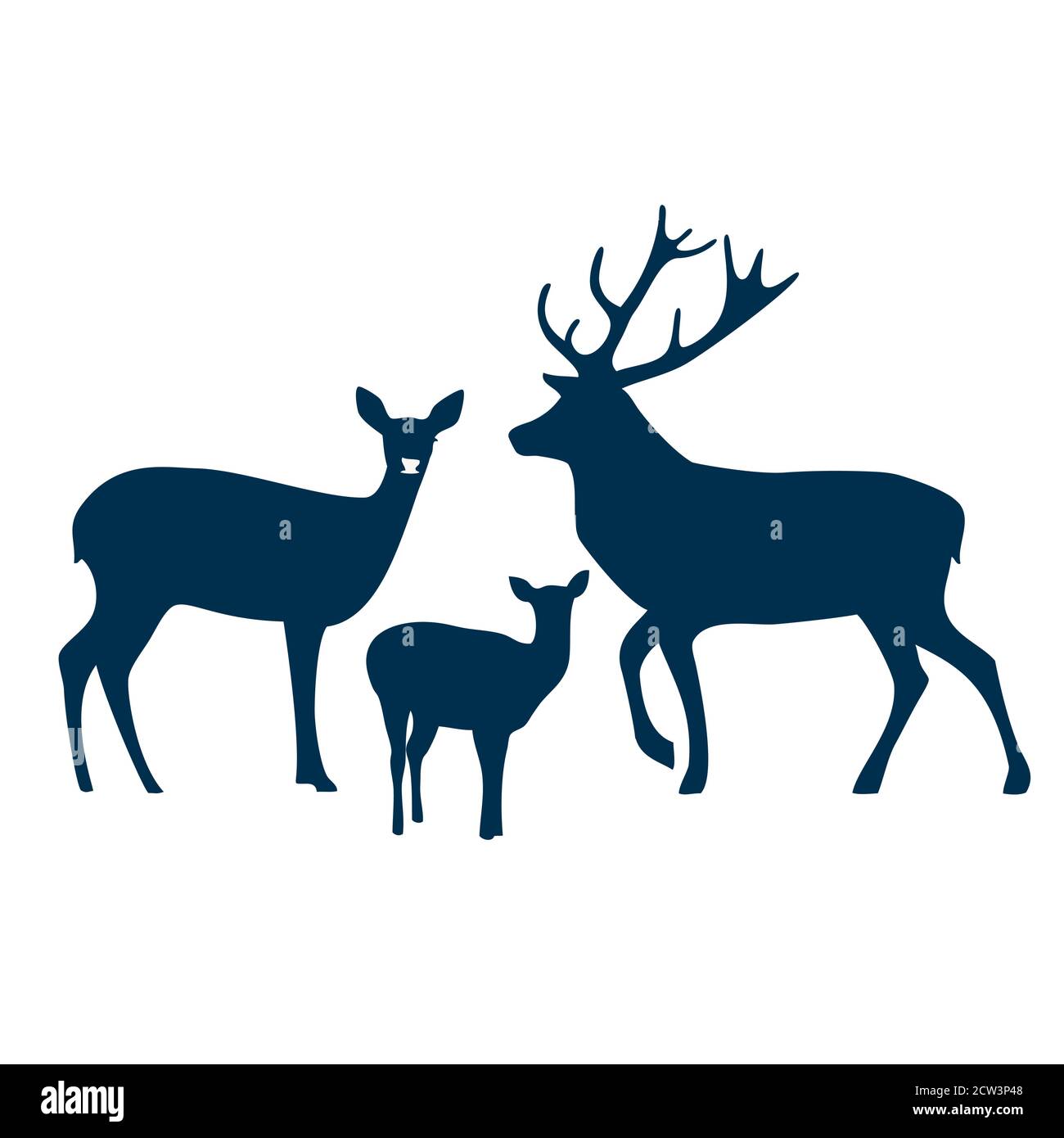 Deer vector illustration Stock Vector Image & Art - Alamy