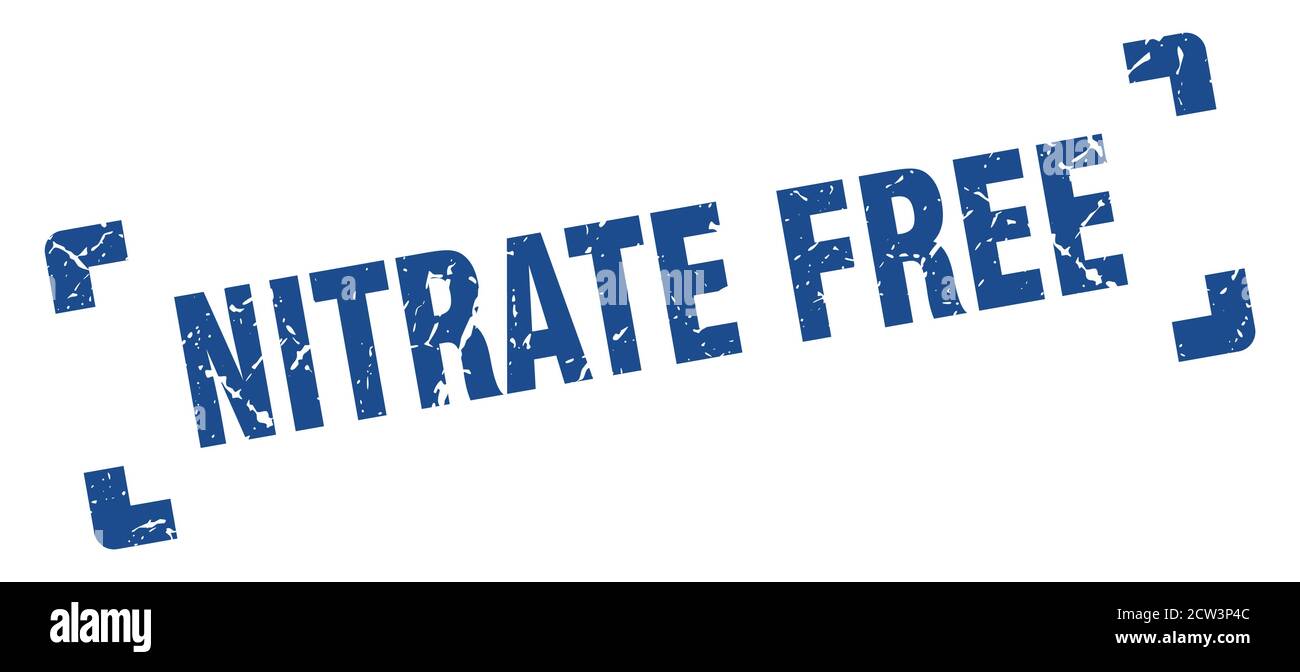 nitrate free stamp. square grunge sign on white background Stock Vector ...